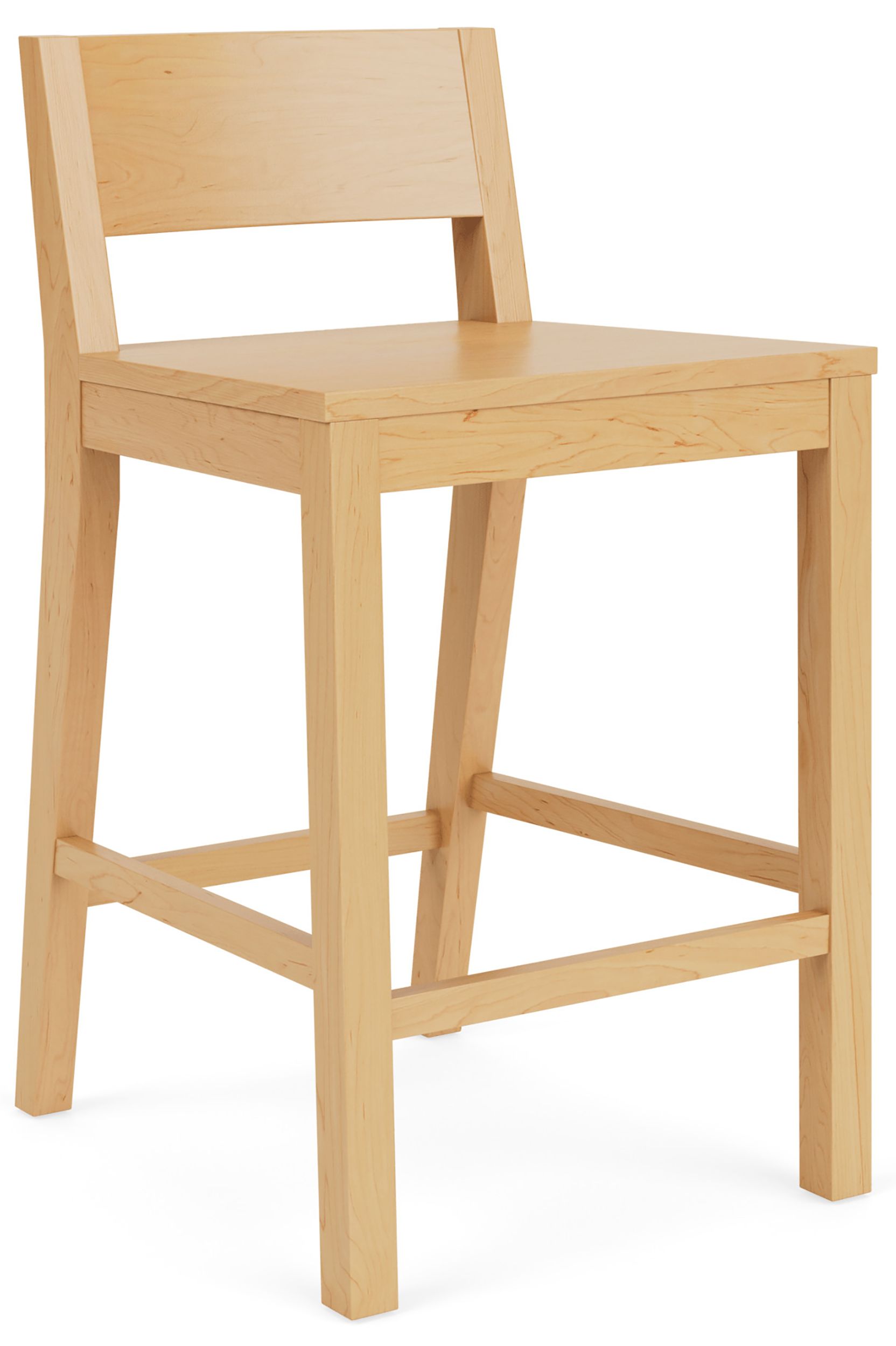 Afton Counter Stool with Wood Seat in Maple - Counter & Bar Stools ...