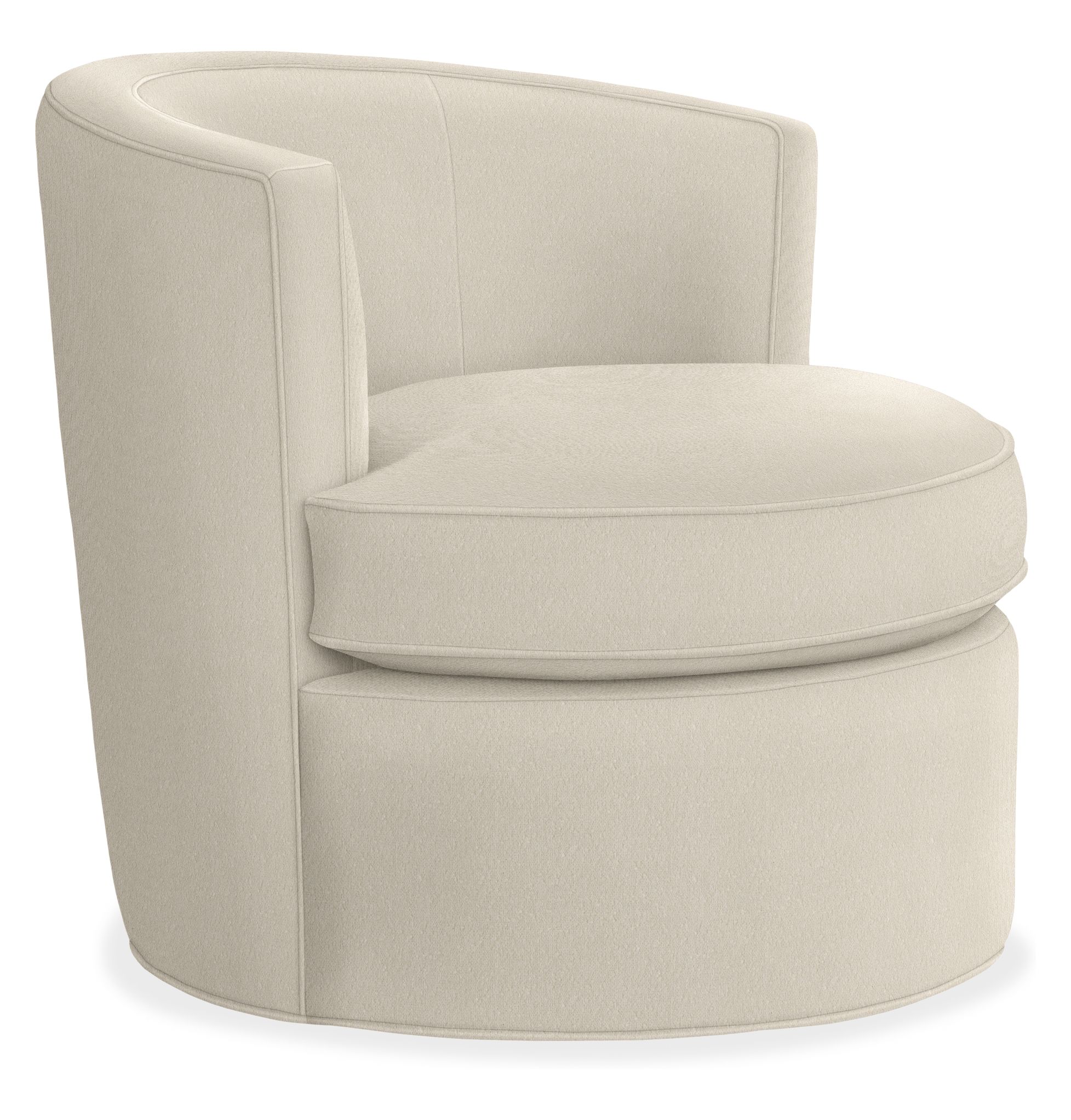Otis Swivel Chair in Declan Ivory - Modern Chairs on Sale - Living ...