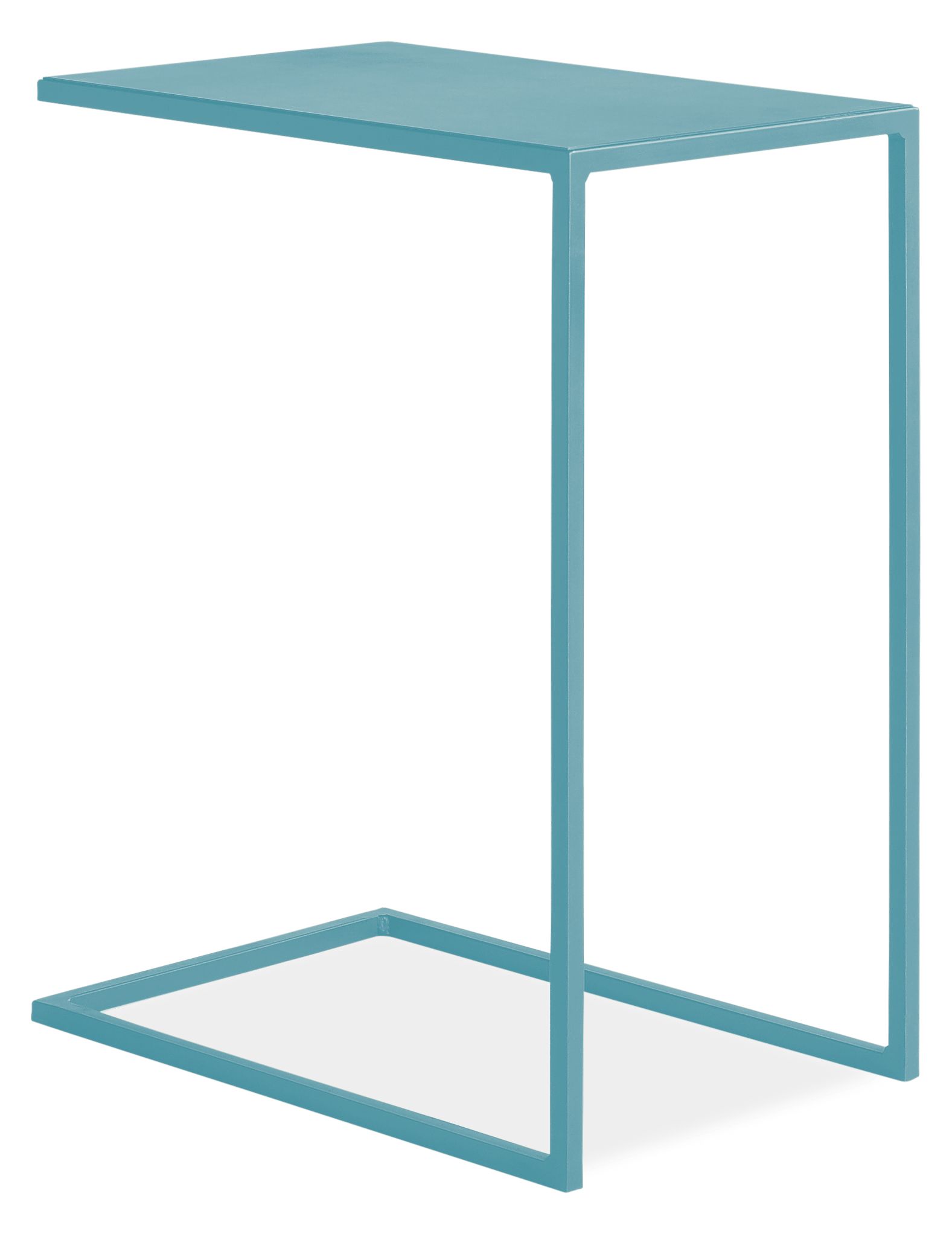 Slim 13w 20d 25h C-Shaped Table in Ocean - End Tables - Living - Room ...