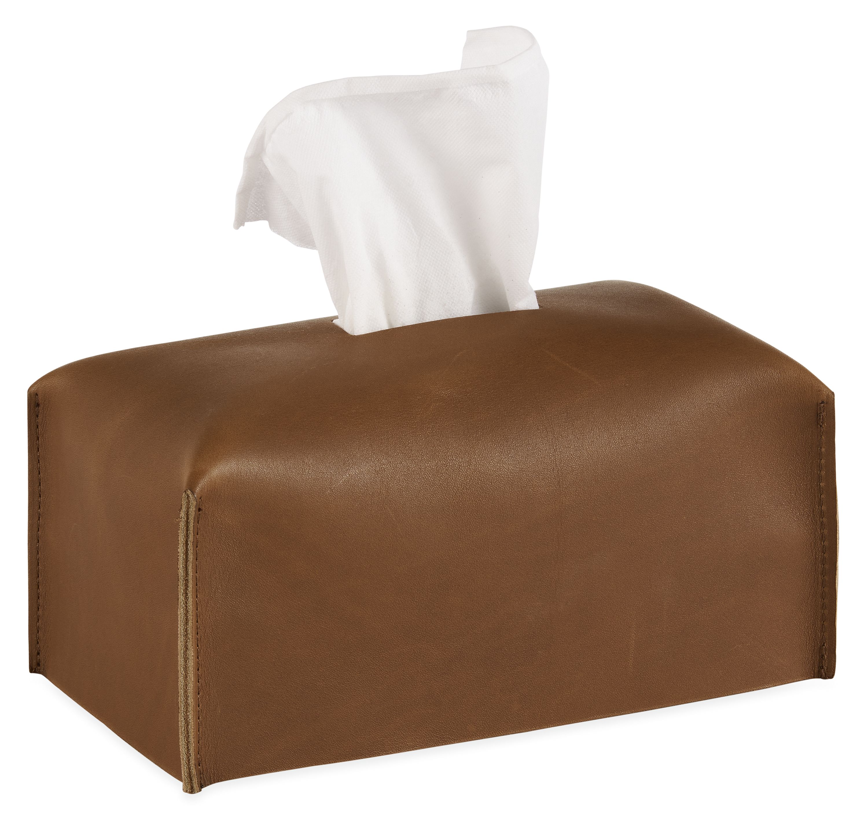 Paros Leather Tissue Box Covers - Modern Bath Furniture - Room & Board