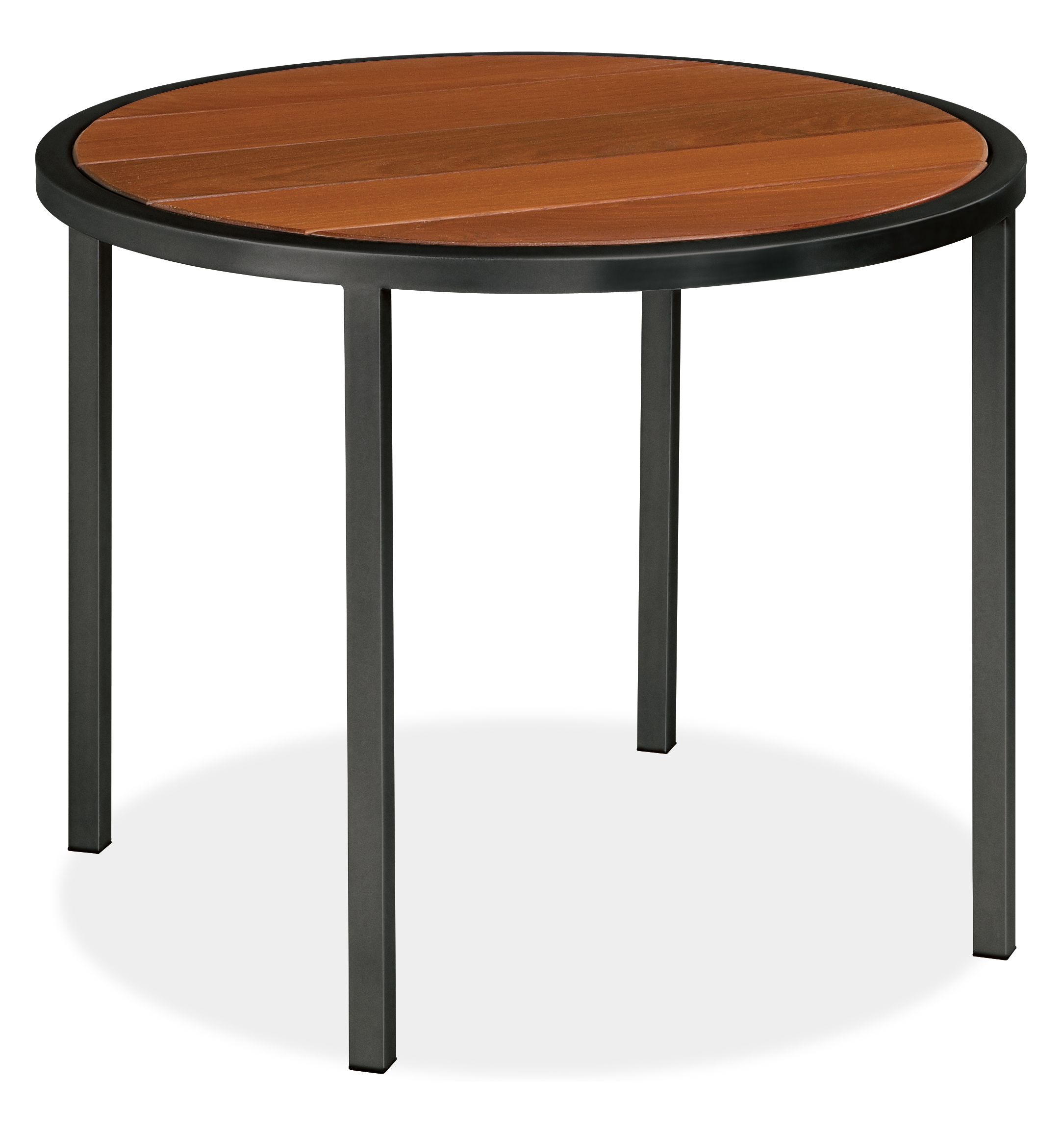 Montego 27 diam 22h Round Side Table in Ipe with Graphite - Side Tables ...
