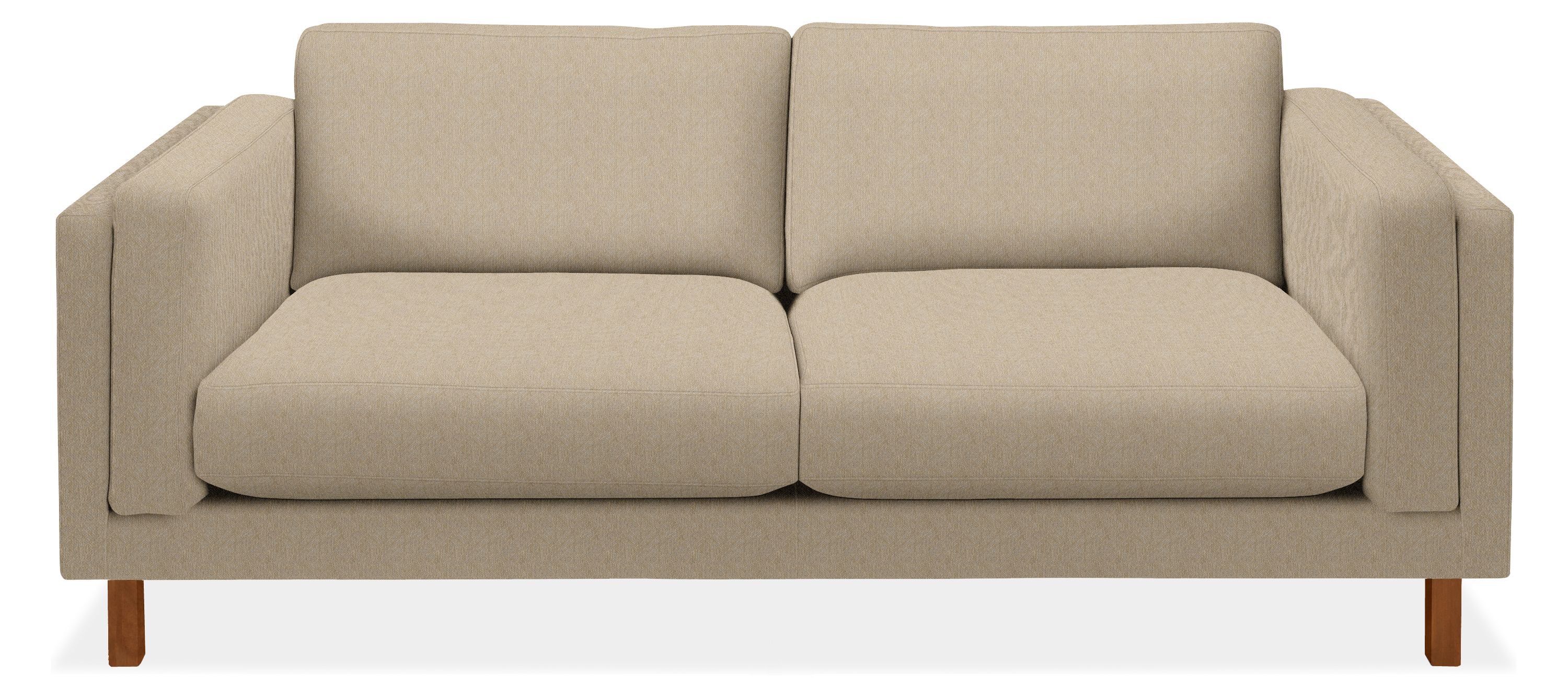 Cade 81" Sofa in Tatum Oatmeal with Mocha Legs - Modern Sofas and ...
