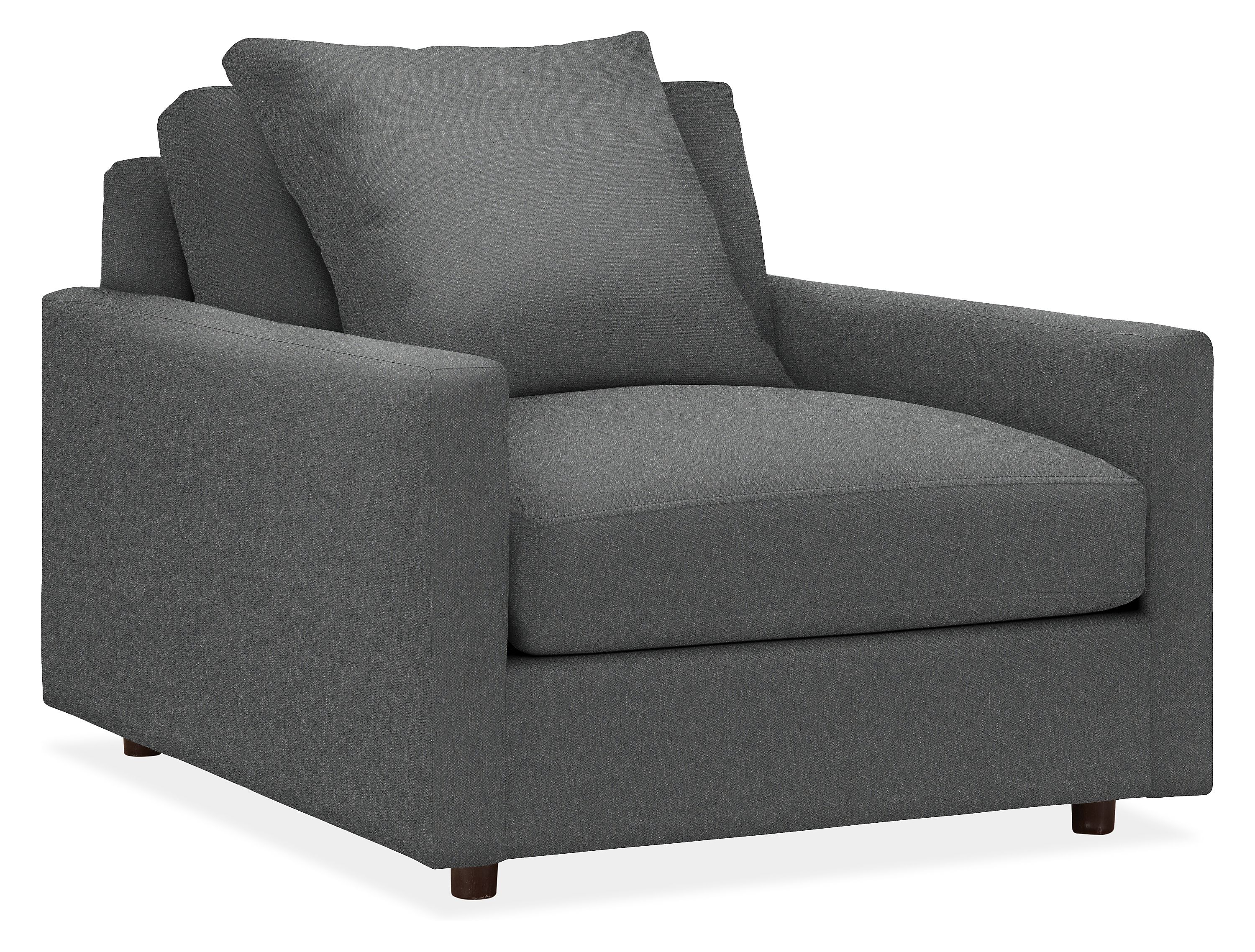 Linger Deep Chair in Flint Charcoal - Modern Chairs on Sale - Living ...