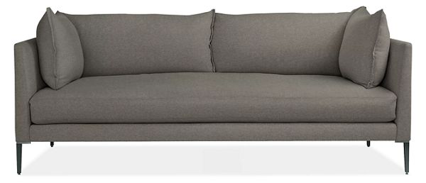 Vela 72" Bench Cushion Sofa in Sumner Graphite - Modern Sofas and ...