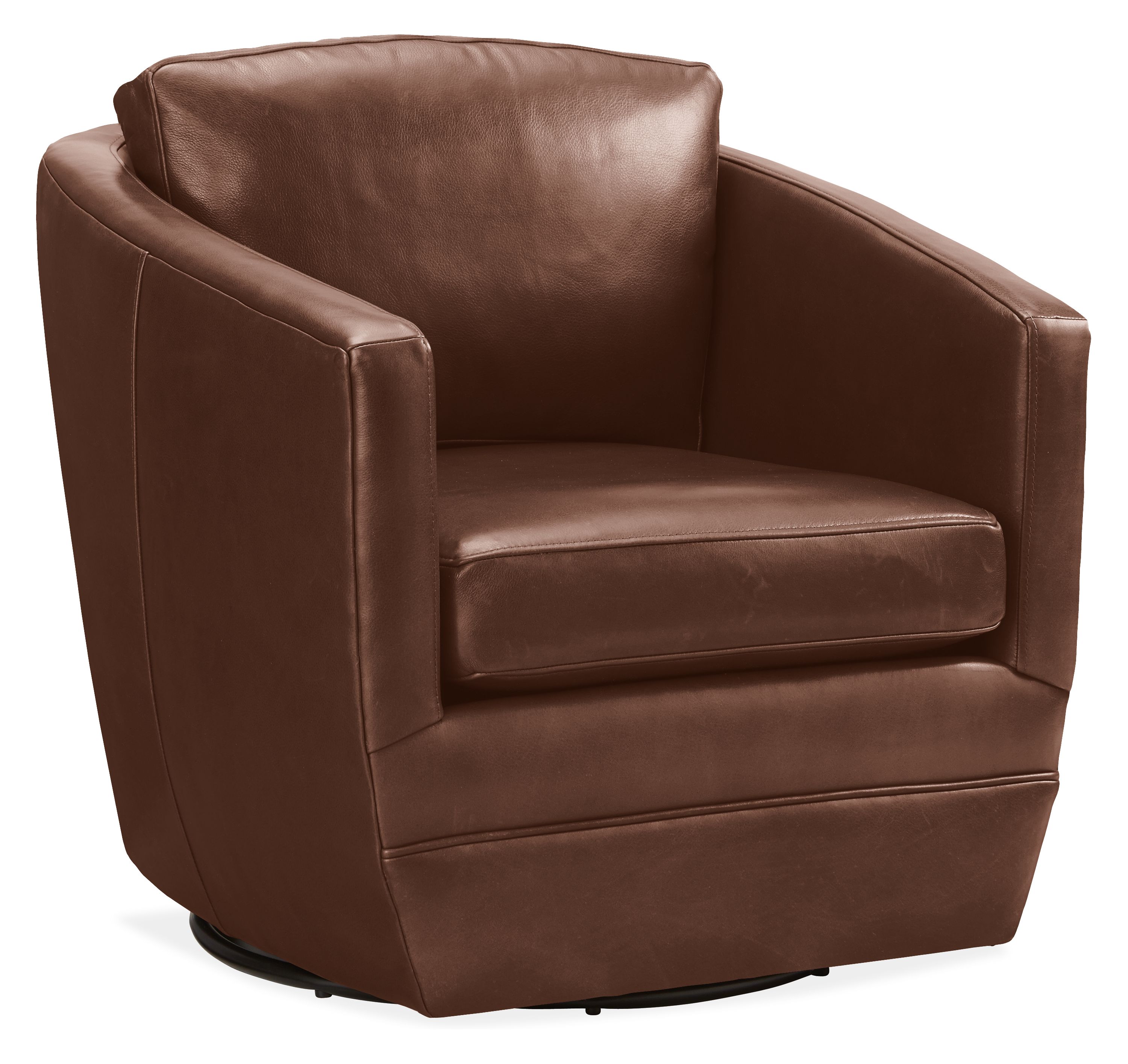 Ford Swivel Glider Chair in Portofino Espresso Leather - Modern Chairs ...