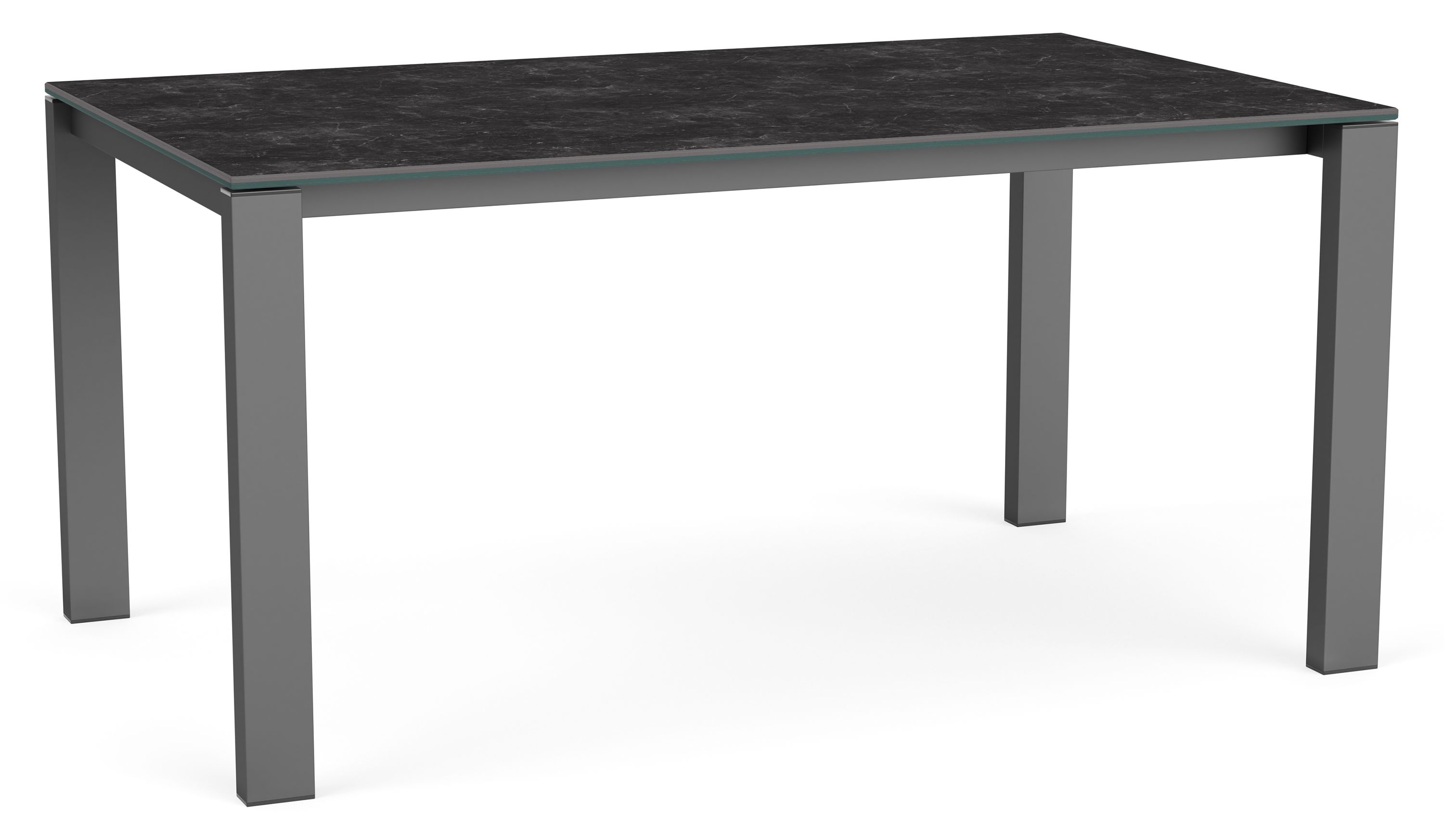 Metric 60w 36d 29h Extension Table with Marbled Black Top and Graphite ...