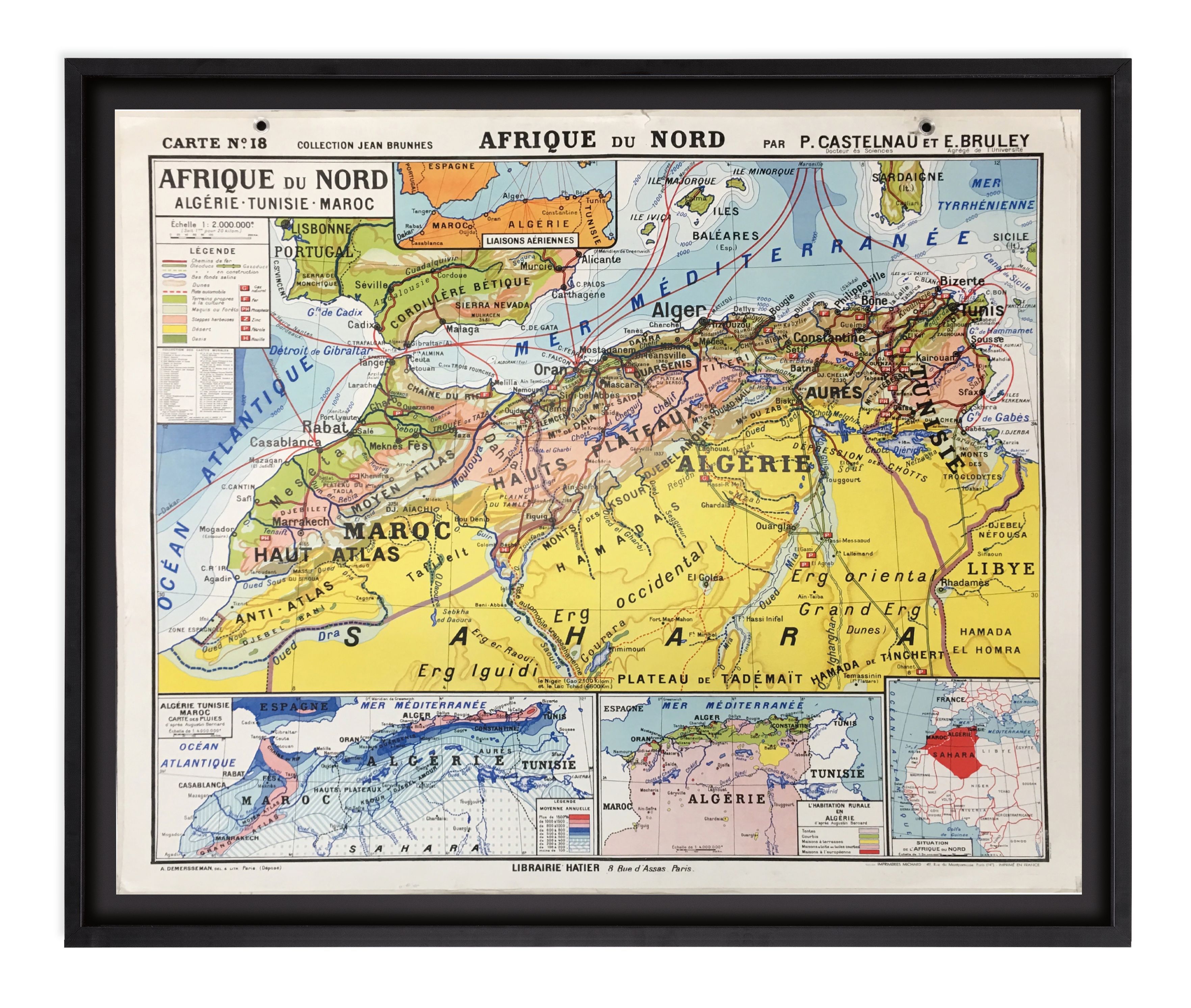 Vintage French School Map - Art & Wall Decor - Room & Board