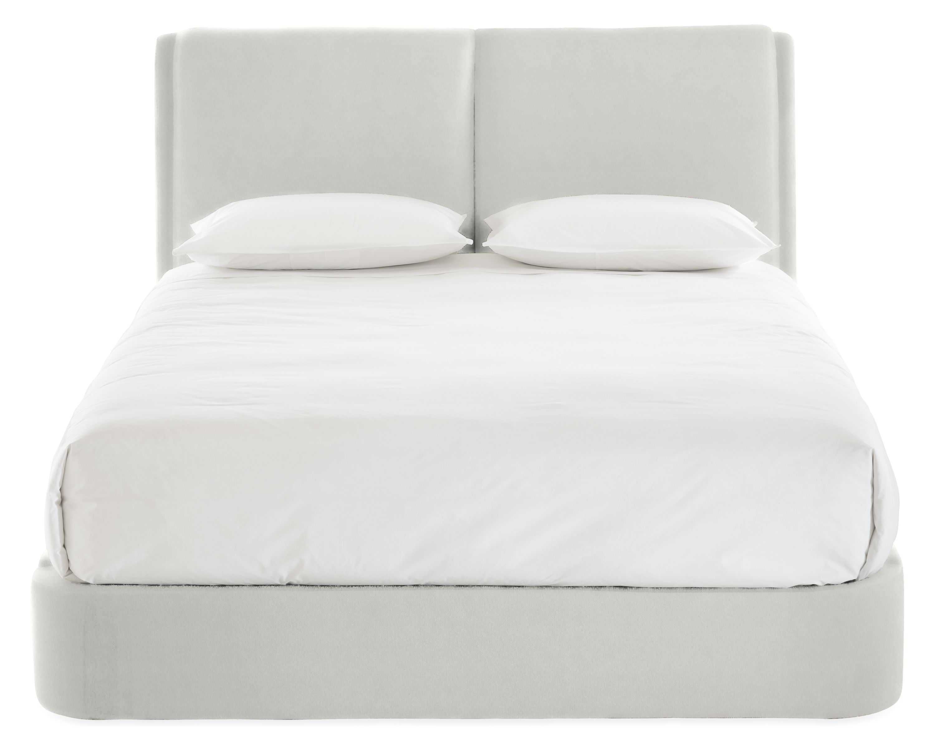 Nora King Storage Bed in Flint Silver - Beds - Bedroom - Room & Board