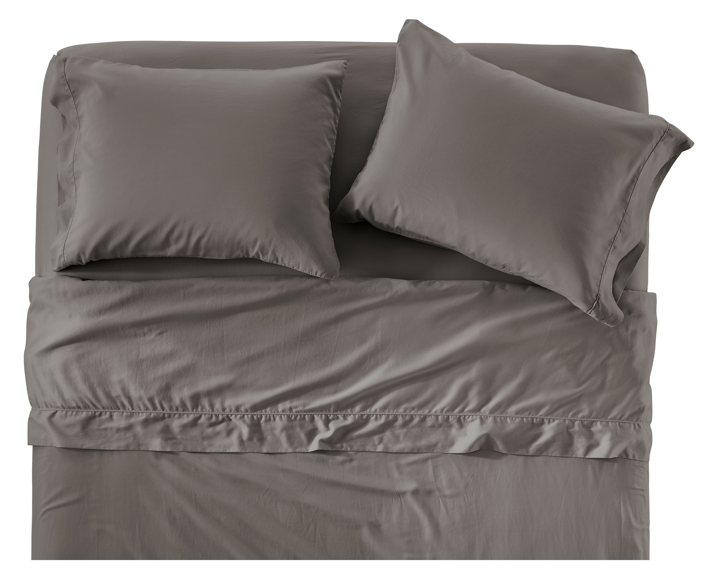 Tailored Sateen Twin Sheet Set in Charcoal - Sheets & Pillowcases ...