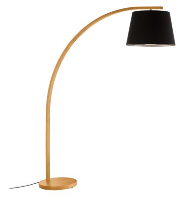 Streeter White Oak Floor Lamp with Black Shade - Room & Board