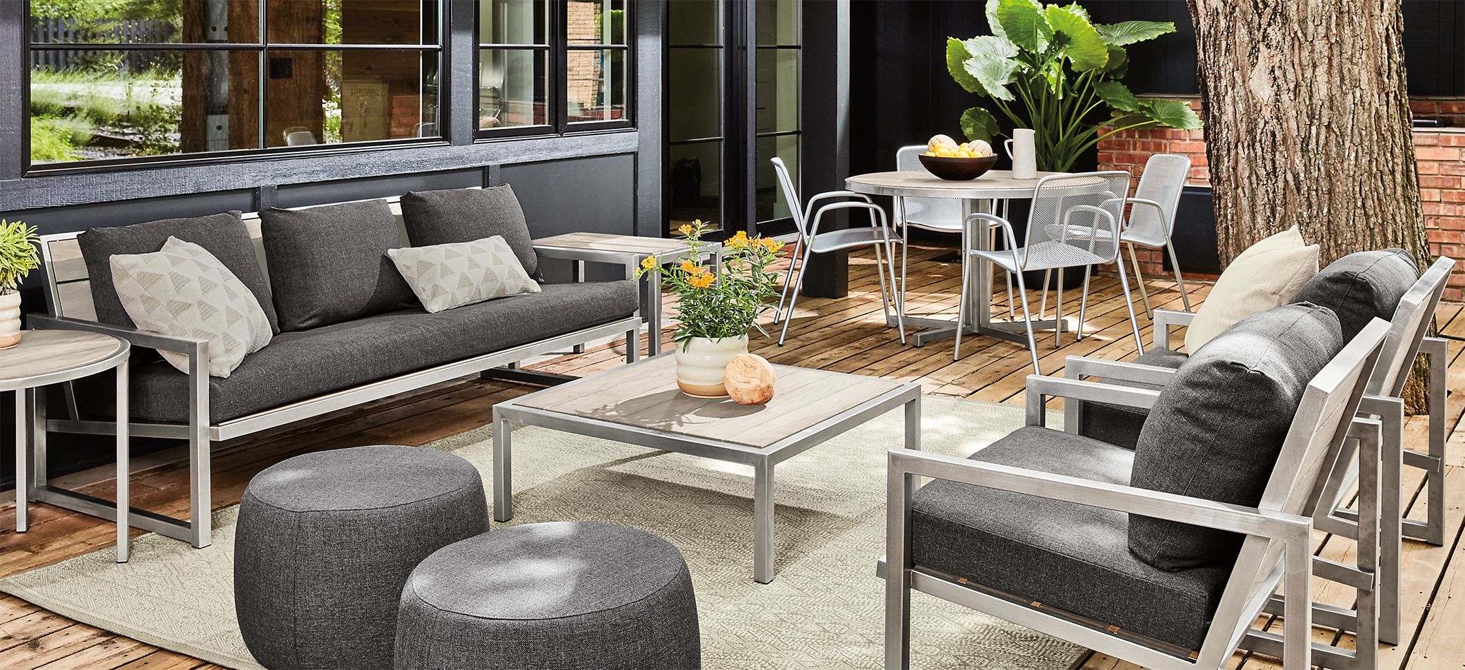 Stainless steel outdoor coffee table store