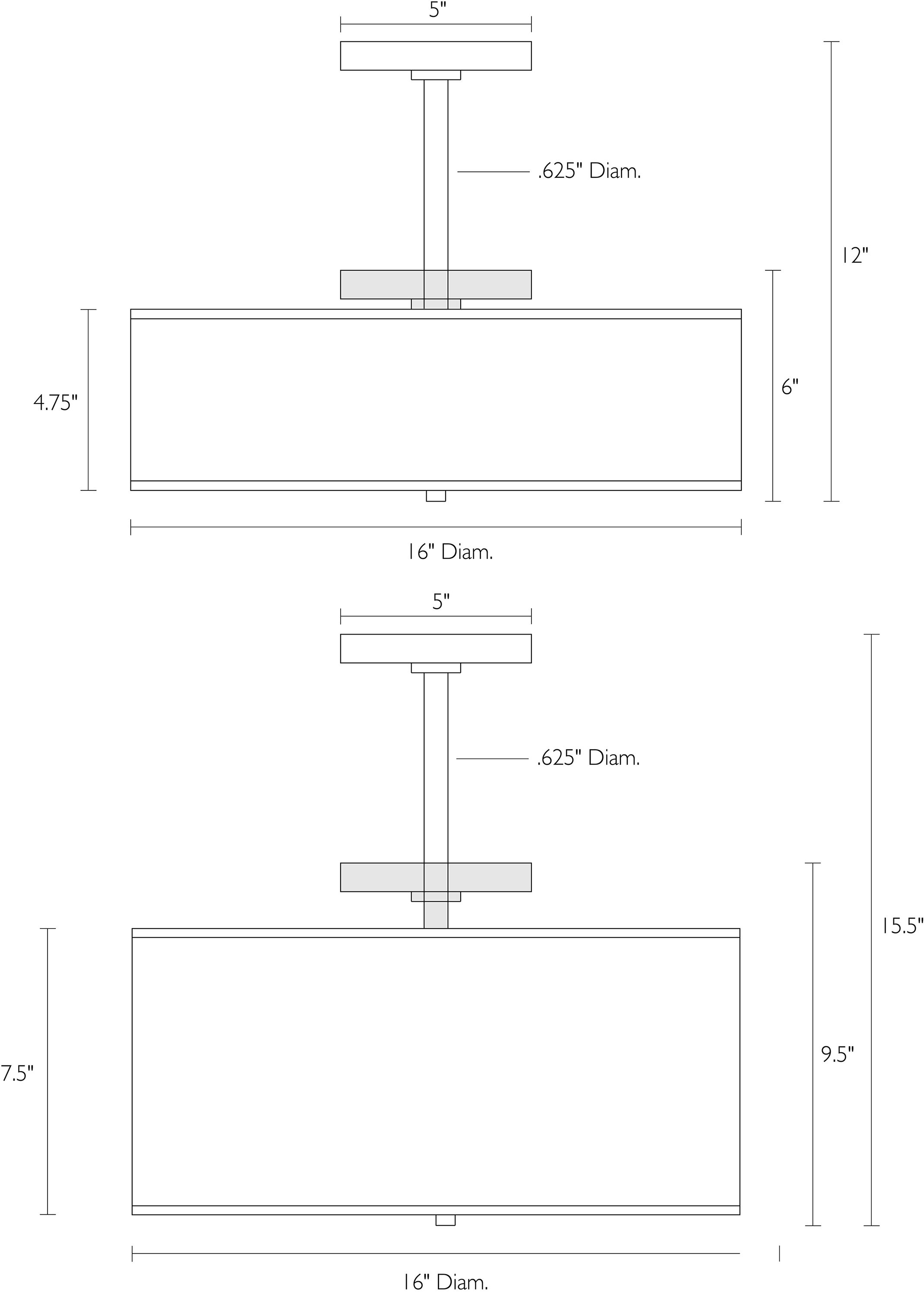 Studio Flush or Semi-Flushmount Ceiling Lights - Modern Lighting - Room ...
