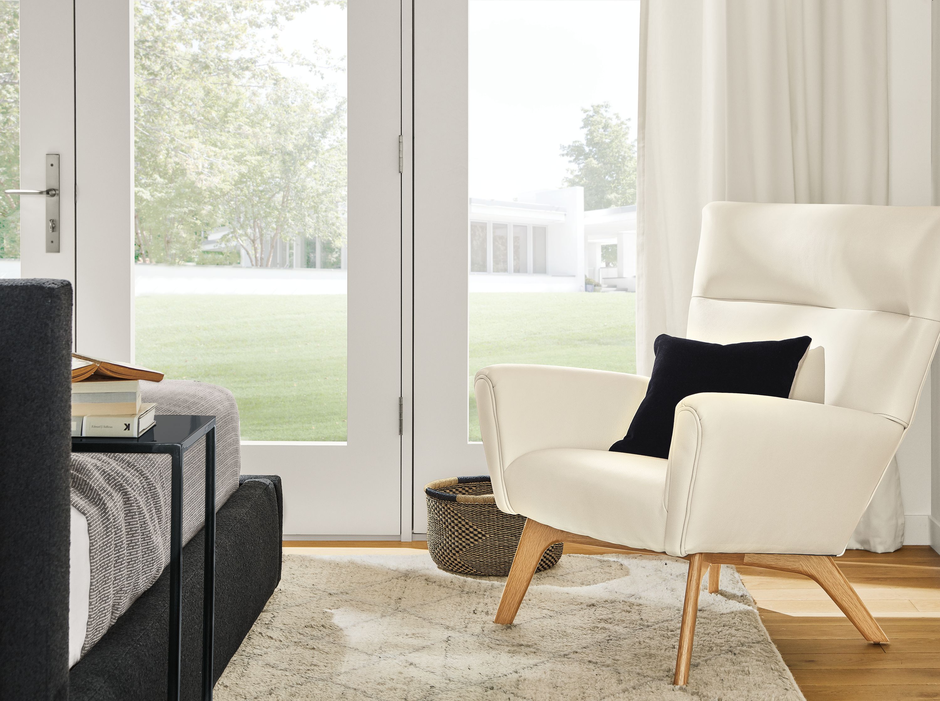 Boden Leather Chairs, Every Last Yard Event - Modern Living Room ...