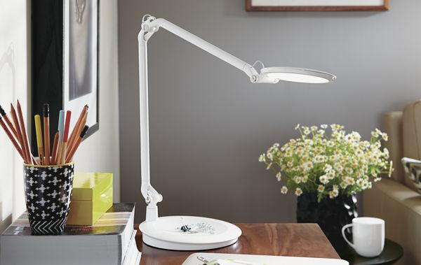Element Disc LED Table Lamp in White - Room & Board