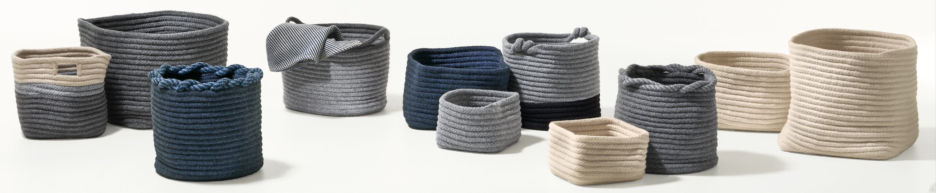 Kori Round Baskets with Twist Handles - Modern Office Furniture - Room ...