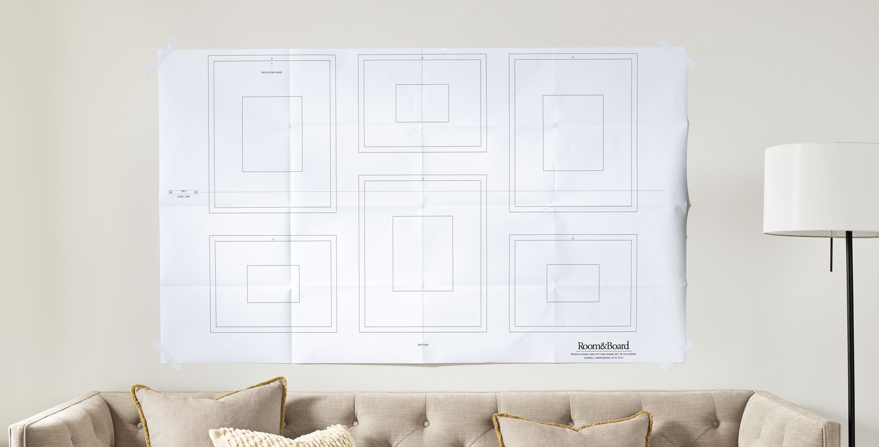 Profile Mixed Grid Frame Set of 6 - Modern Home Decor - Room & Board