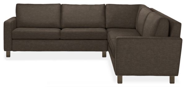 Berin Wide Arm 116x116" 3PC Sectional in Mori Charcoal w/Charcoal Hi ...