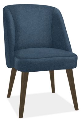 Cora Side Chair in Tepic Navy w/Charcoal Legs - Chairs - Dining ...