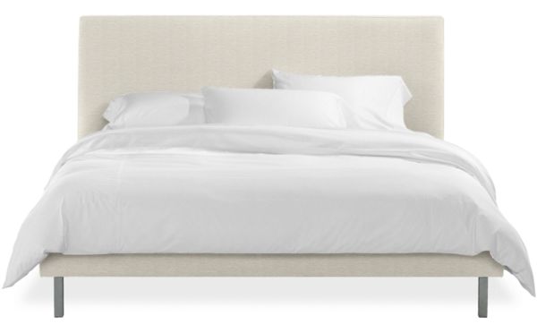 Ella King Bed in Arin Ivory w/1.5sq Graphite Legs - Beds - Bedroom ...
