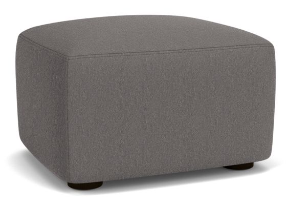 Lily 26w 22d 15h Ottoman in Flint Gunmetal - Ottomans - Living - Room ...
