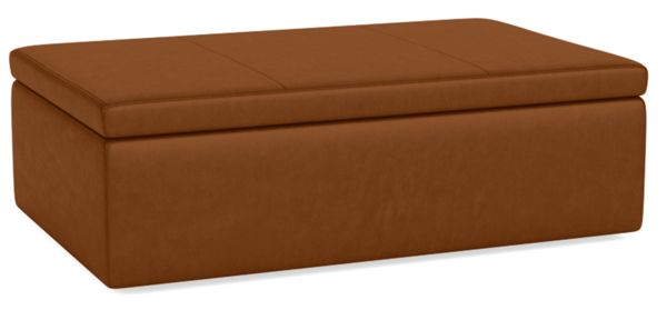 Lind Leather Storage Ottomans - - Room & Board