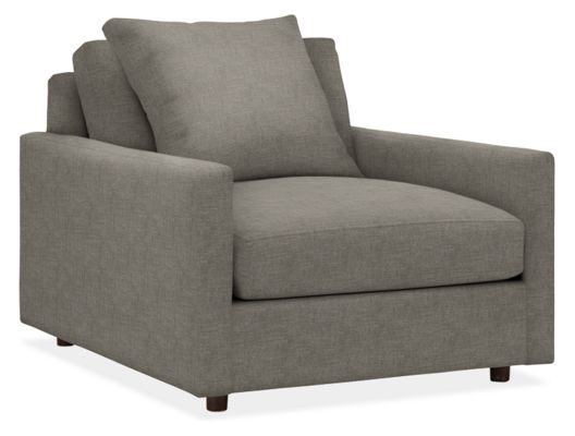 Linger/Stevens Deep Armless Chair in Mori Graphite - Modern Chairs on ...