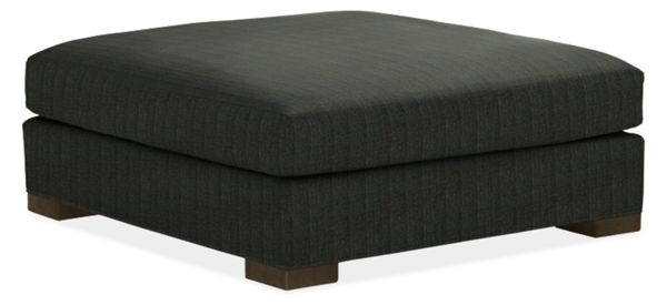 Metro Deep 41w 41d Ottoman in Frond Ebony with Charcoal Legs - Ottomans ...