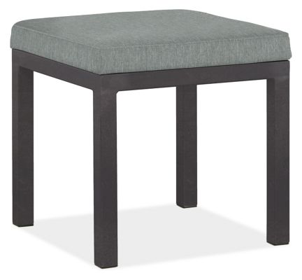 Parsons 18w 18d 18h Bench in Sumner Steel with 1.5" Natural Steel Legs ...