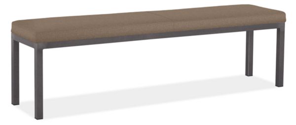 Parsons 66w 15d 18h Bench in Myers Otter with 1.5" Natural Steel Legs ...